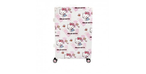 Sanrio三麗鷗-Hello-Kitty與好朋友-20寸-雙齒防盜防爆拉鍊行李箱-登機箱-白｜Ever Rich昇恆昌免稅購物網